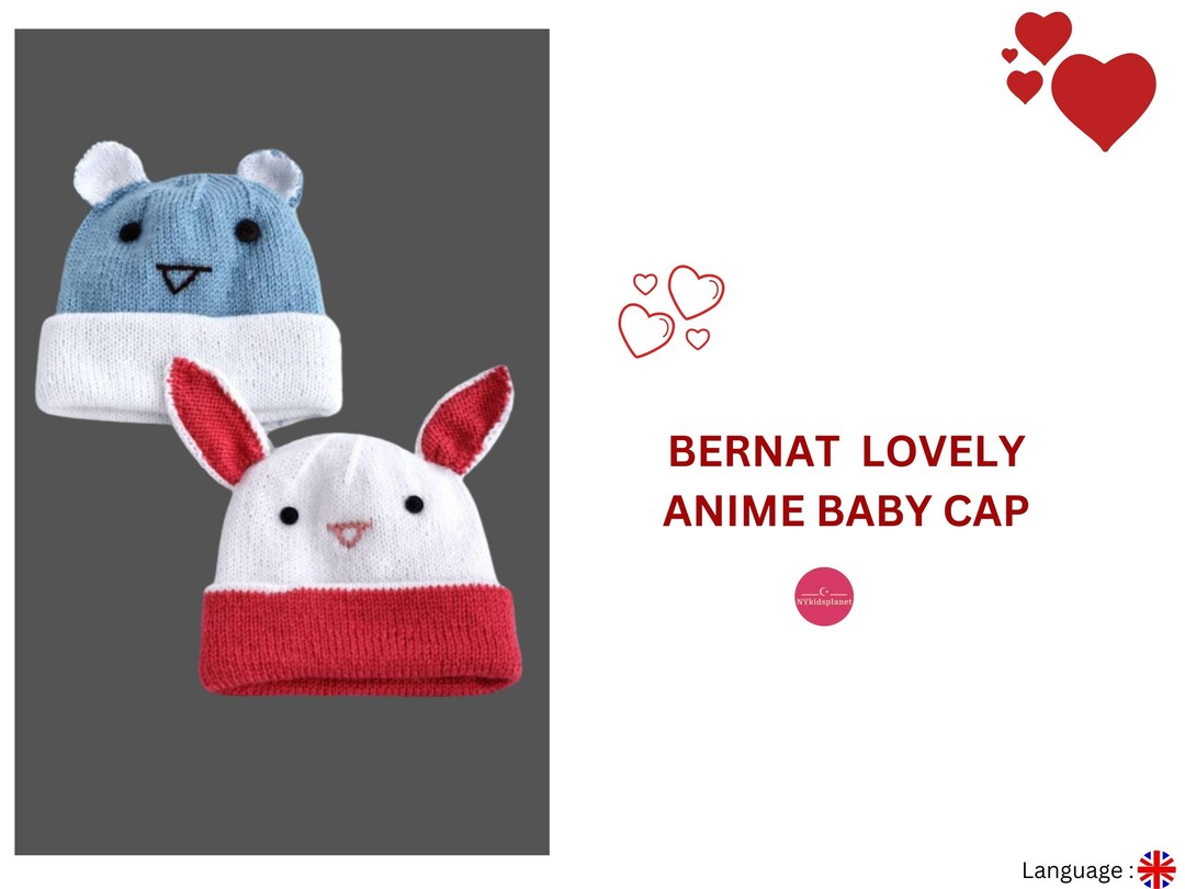 Bunny Cap and Bear Cap Knitting PATTERNS- Bear Baby Knitt Cap- Bunny ...