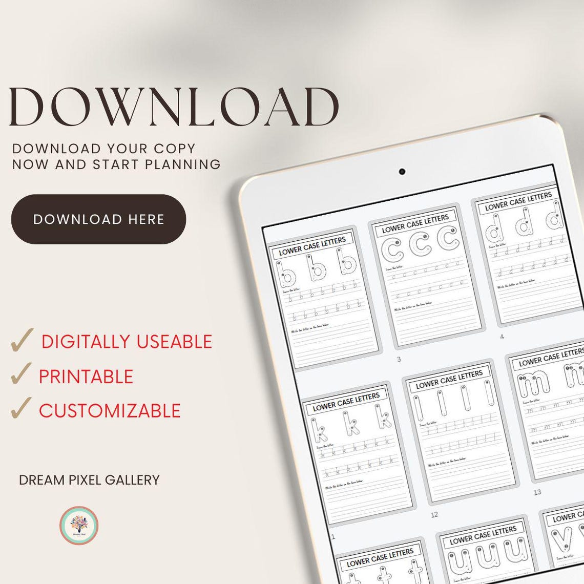 26 Printable Trace the Alphabet Worksheets. Preschool-kdg Phonics ...