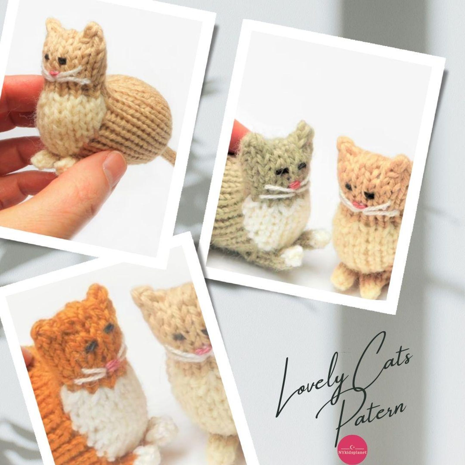Kitty Knitting Pattern- Cat Knitting Patern-kitten Patern- Beautiful ...