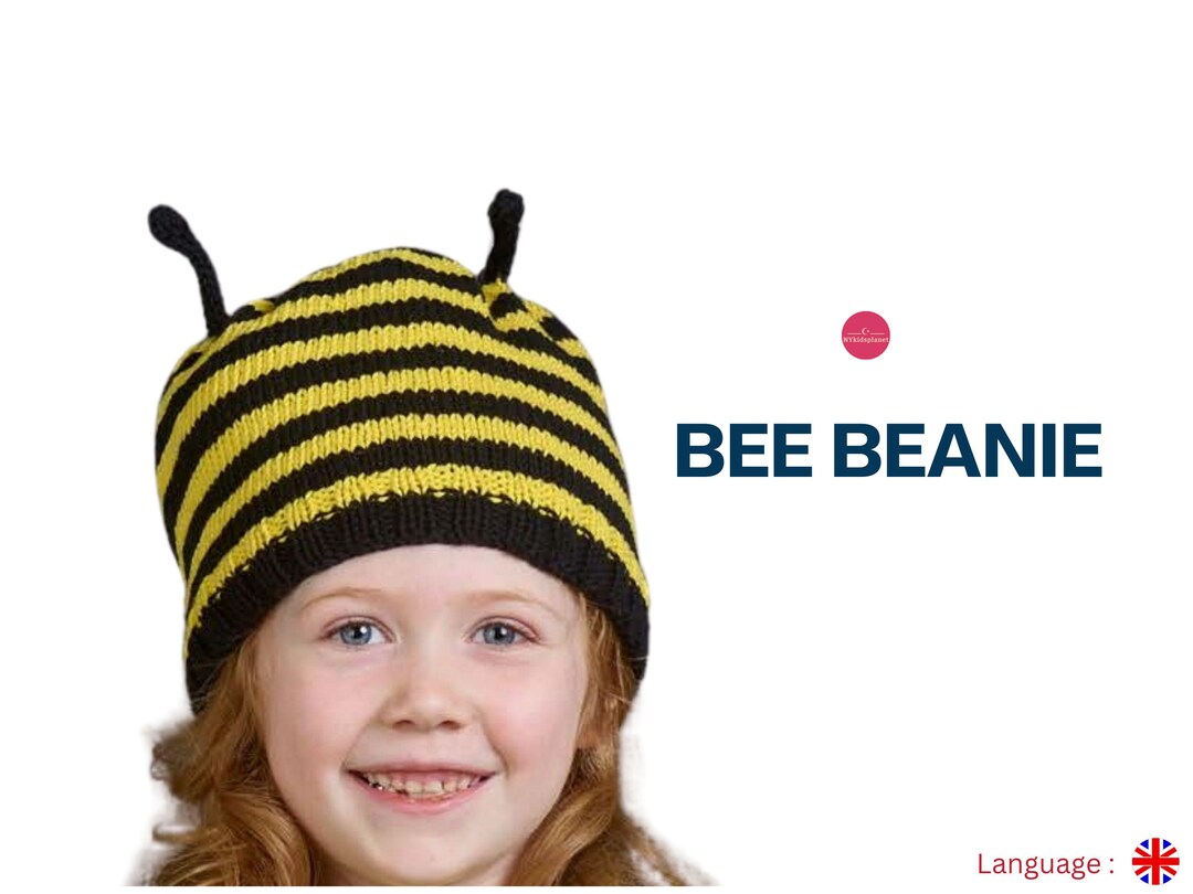 Bee Beanie- Very Easy Bee Beanie Pattern- Children Lovely Bee Beanie ...