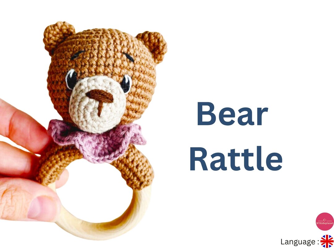 Bear Baby Rattle| Woodland Animal Crochet Pattern | Bear Toy Tutorial ...