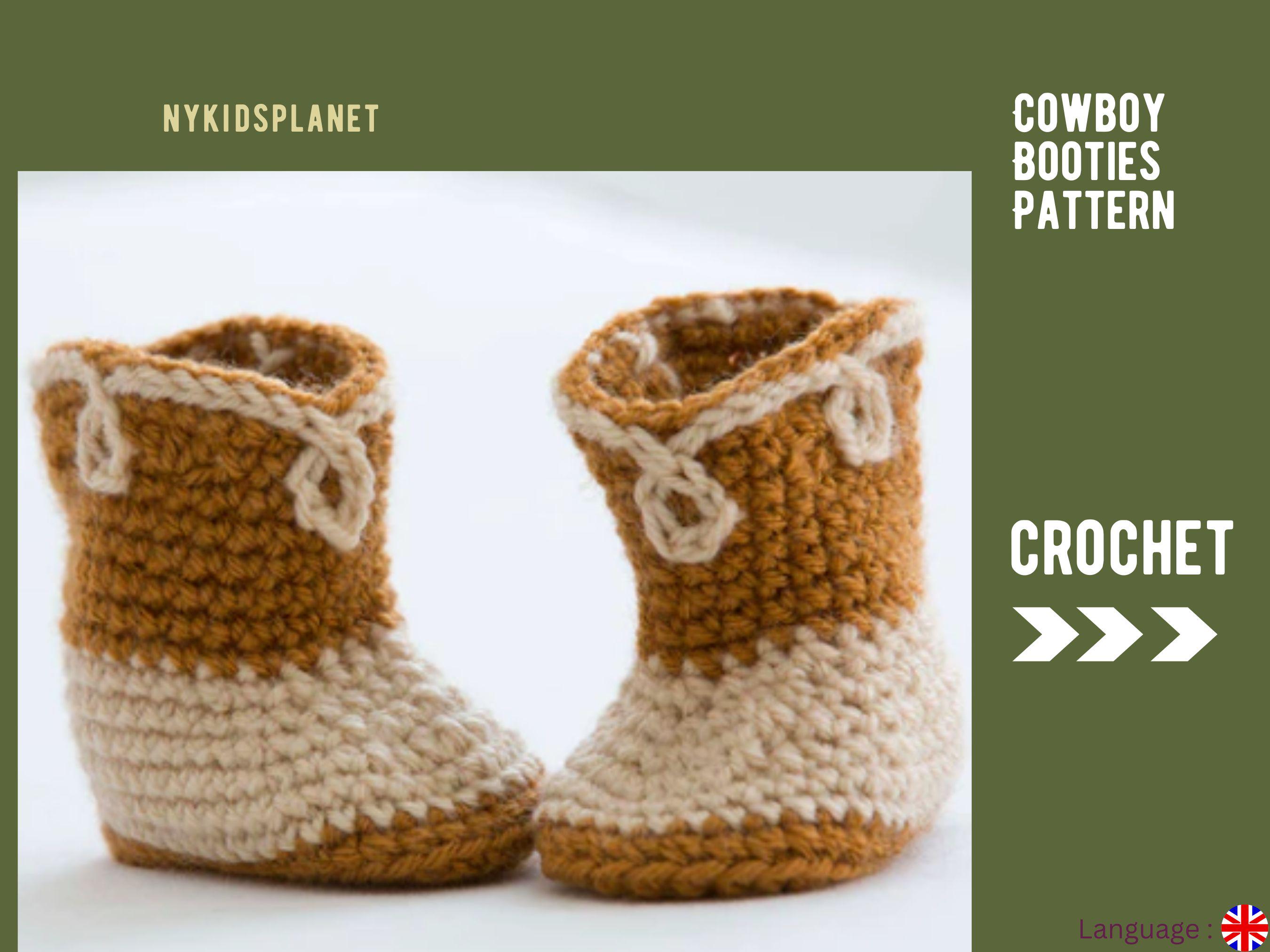 Cowboy Booties Crochet- Kids Crochet Booties- Baby Boots- Easy Baby ...