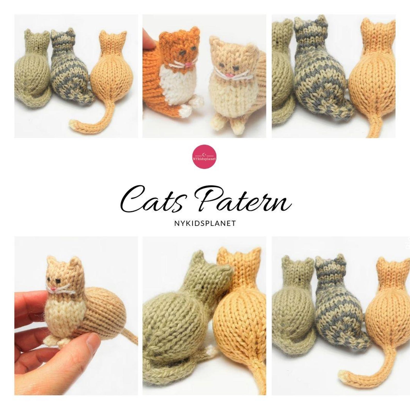 Kitty Knitting Pattern- Cat Knitting Patern-kitten Patern- Beautiful ...