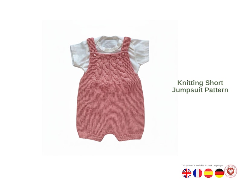 Easy Knit Baby Jumpsuit Pattern | Cable Romper Knitting Pattern ...