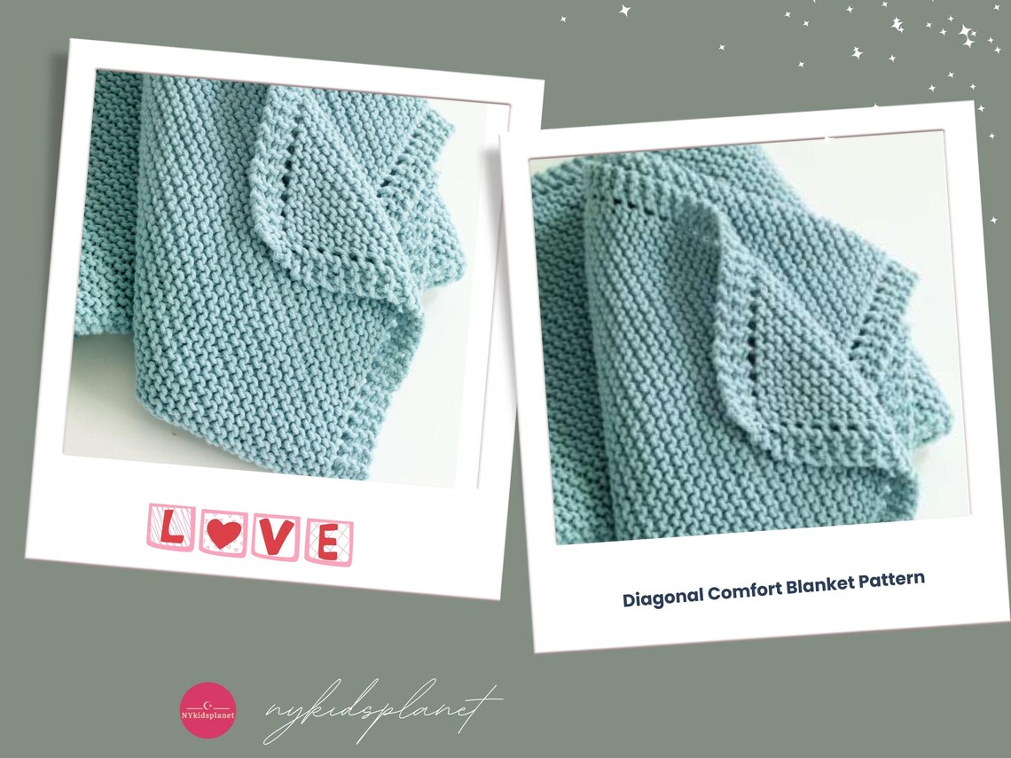 KNITTING PATTERN Baby Blanket Very Easy Beginner Baby Boy Baby Girl ...