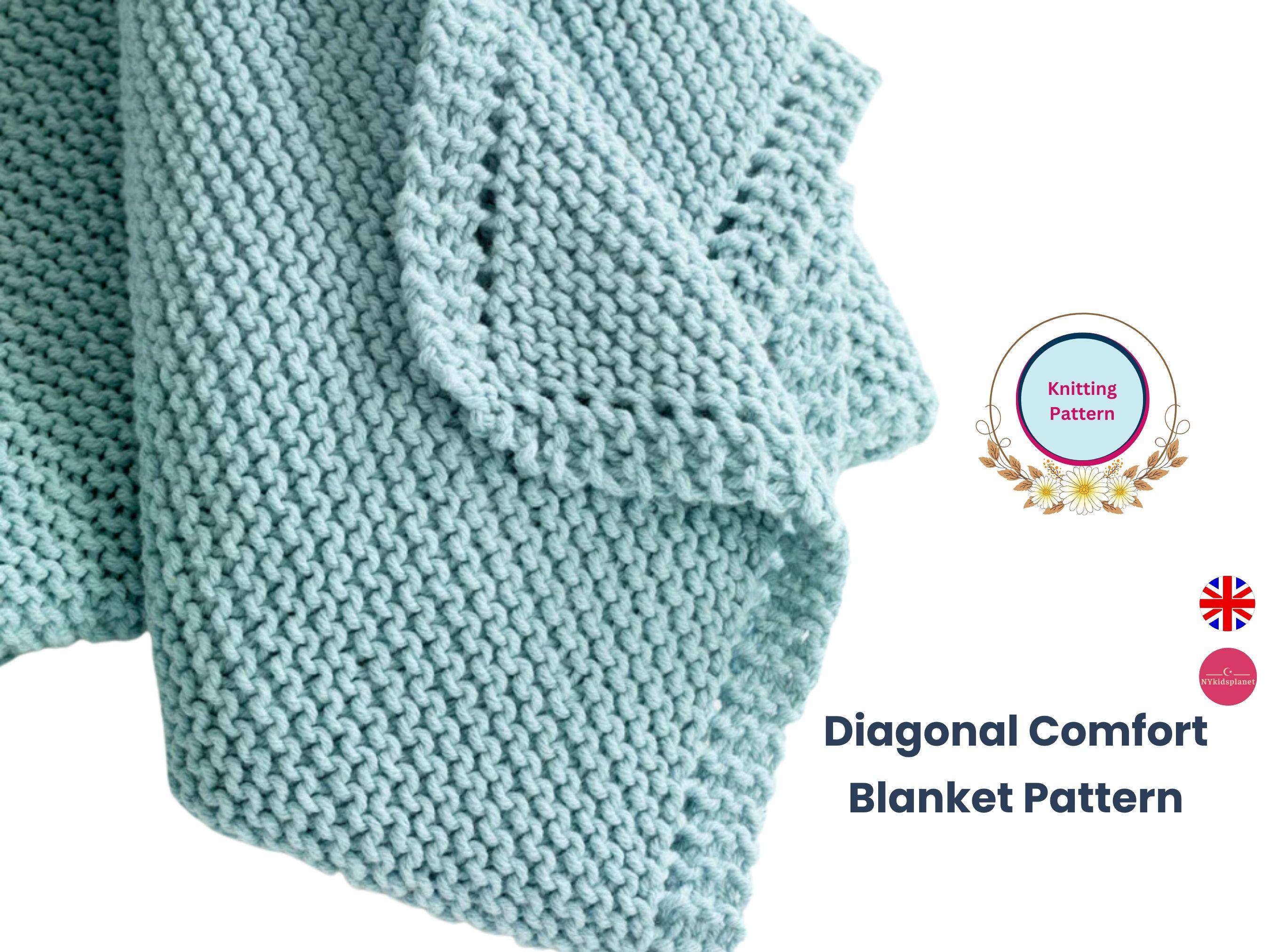 KNITTING PATTERN Baby Blanket Very Easy Beginner Baby Boy Baby Girl ...