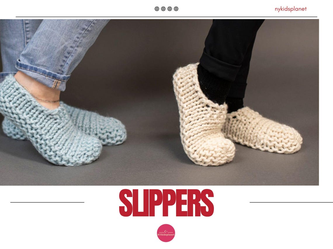 Knitting Easy Slipper Pattern- Samiye Slipper Indoor Use Like Socks ...