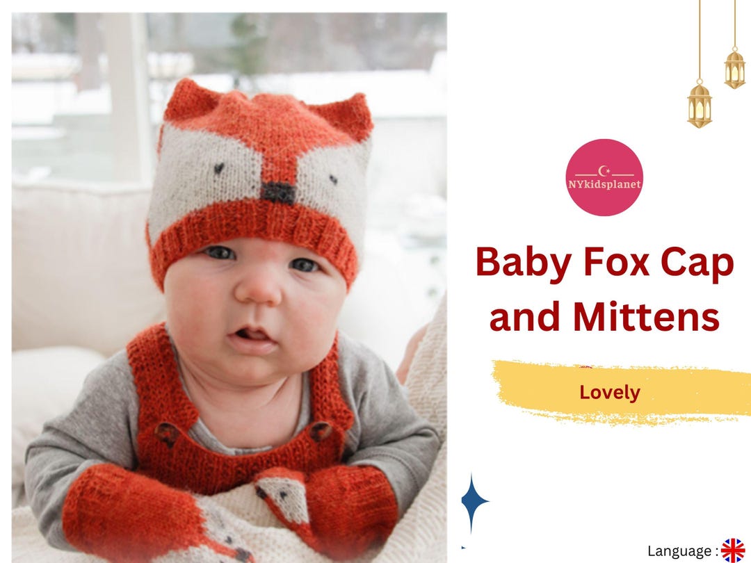 Baby Fox Hat & Mittens Knitting Pattern | Digital Download | Cozy ...