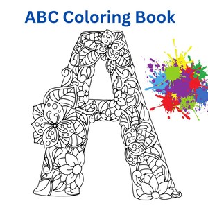 Mandala Alphabet Coloring Pages. Letter Coloring. Printable Letter ...