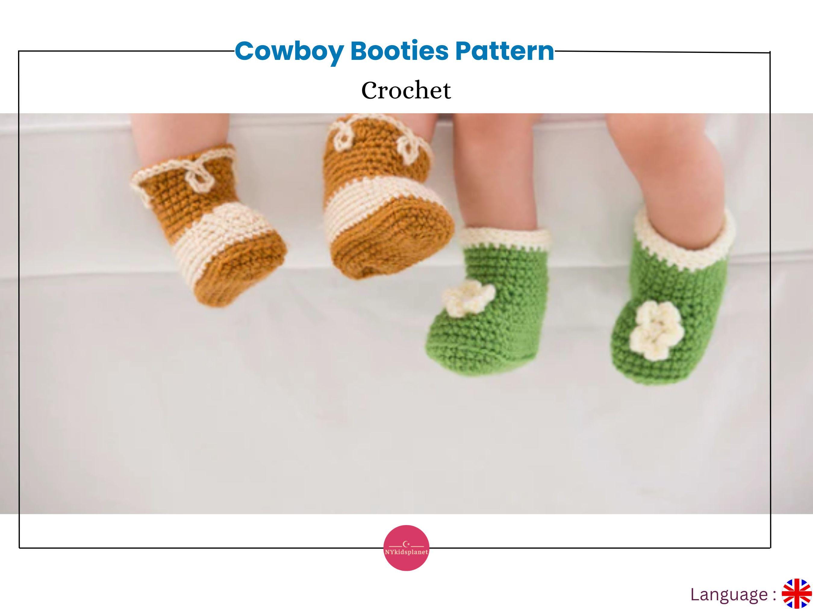 Cowboy Booties Crochet- Kids Crochet Booties- Baby Boots- Easy Baby ...