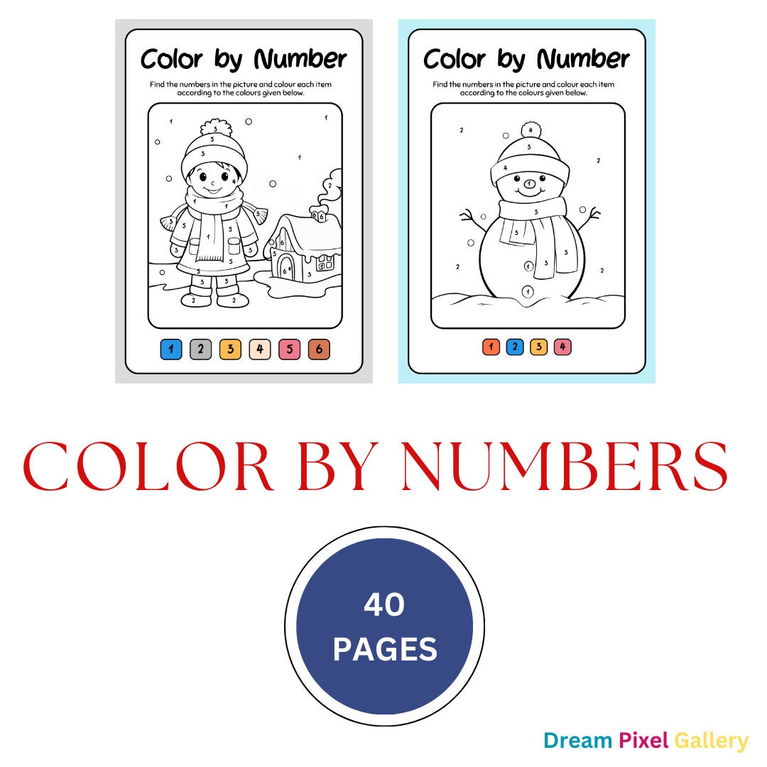 Color by Numbers Preschool Printable, Homeschool Printable, Montessori ...