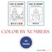 Color by Numbers Preschool Printable, Homeschool Printable, Montessori ...