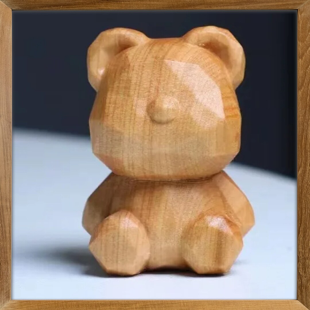 Cute Little Animal Teddy Bear Carving - Etsy