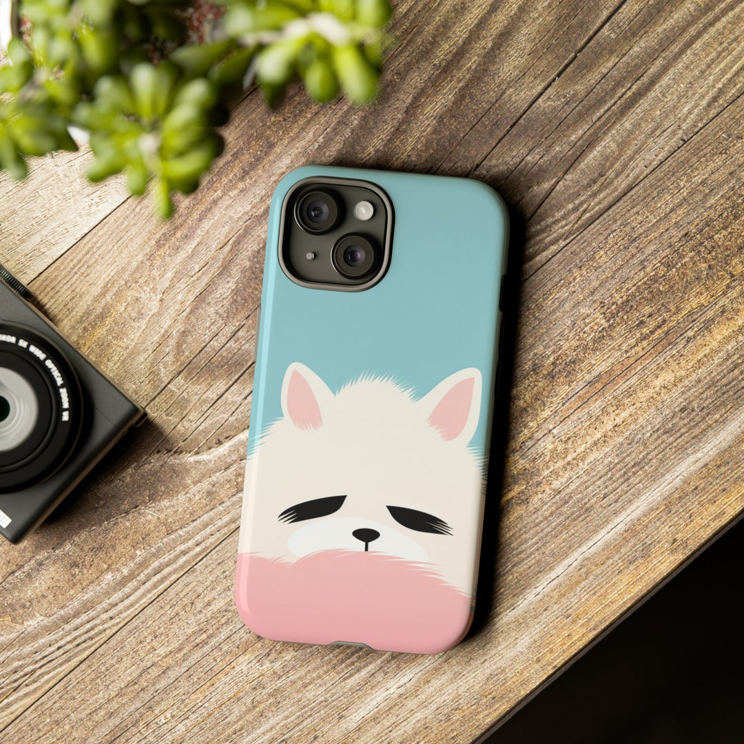 Peekaboo Fluffy White Critter Phone Case for Iphone, Samsung, Google ...