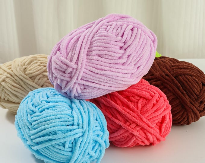 Marshmallow Soft Chunky Yarn - Fluffy DIY Craft Yarn, Plush Toys Yarn ...