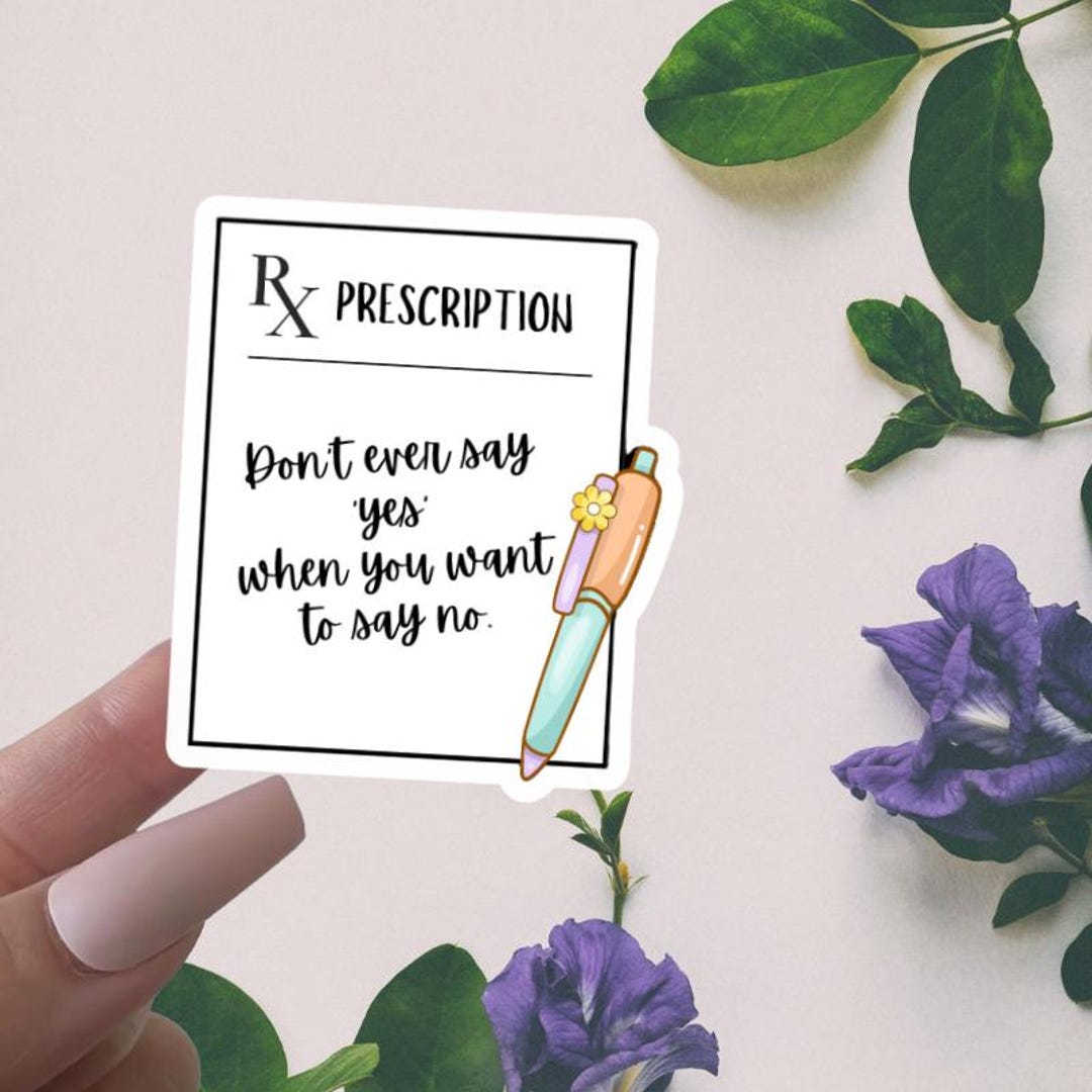 Prescription Sticker, Mindfulness Sticker, Mental Health Sticker for ...