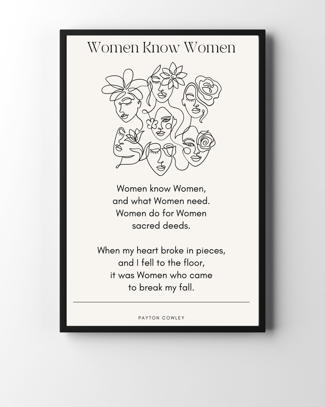 Women Know Women Original Poetry Printable Womanhood Poem - Etsy
