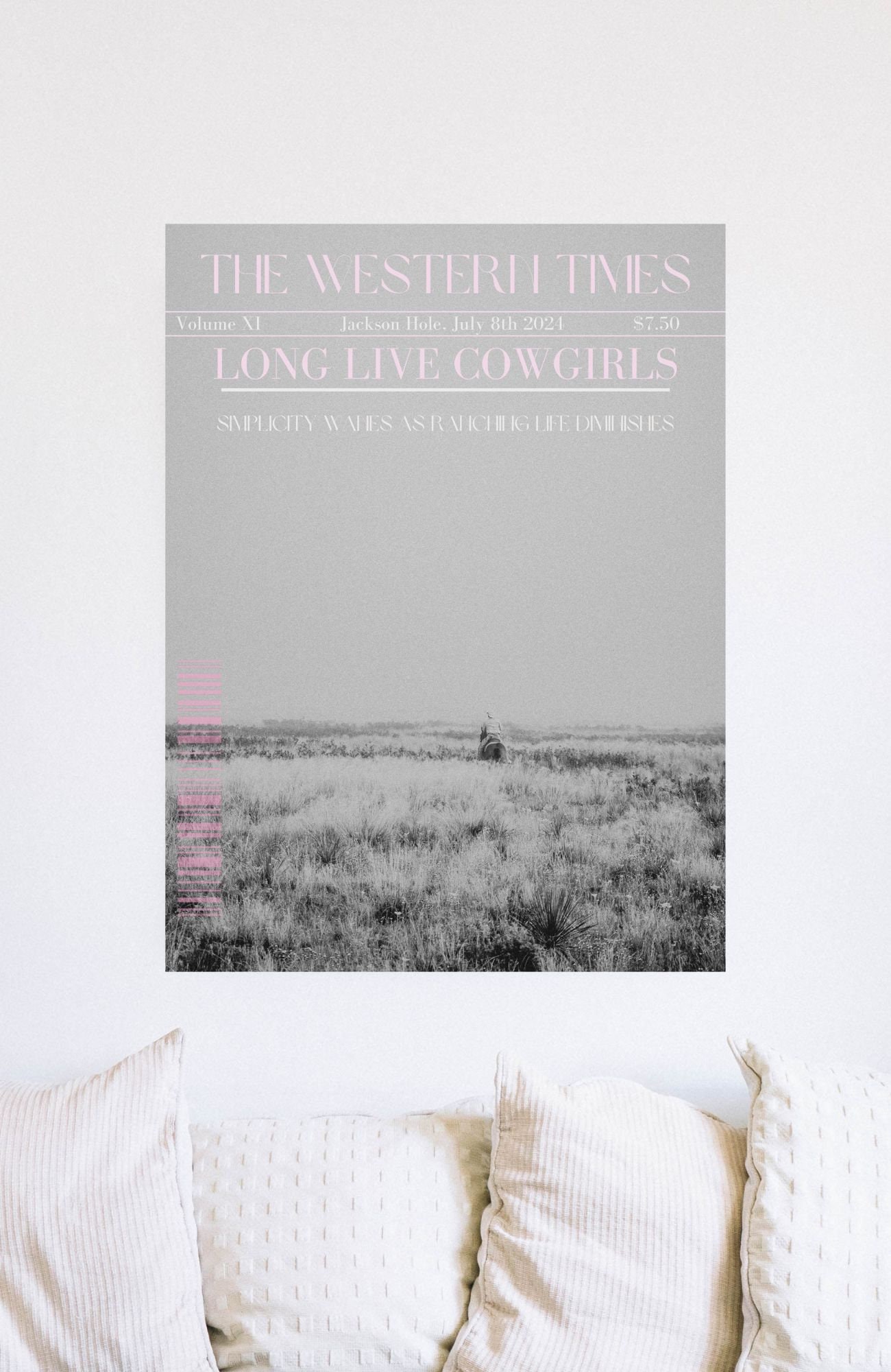 Coastal Cowgirl Vintage Cowboy Wall Art Newspaper Wall Art Western Wall ...