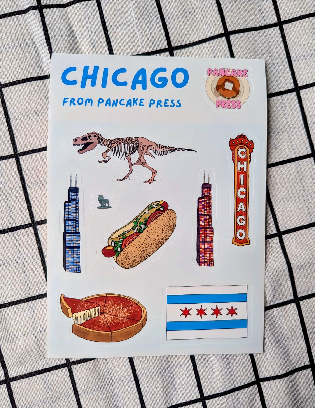 Chicago Sticker Sheet | 8 Iconic Chicago Landmarks & Faves - Etsy