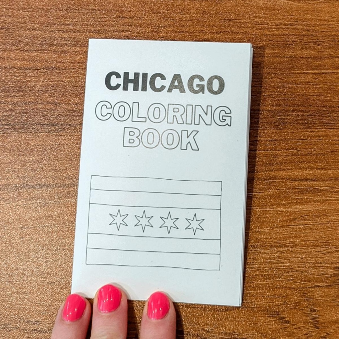 Chicago Mini Coloring Book | 6 Pages of Chicago Favorites | Fun and ...