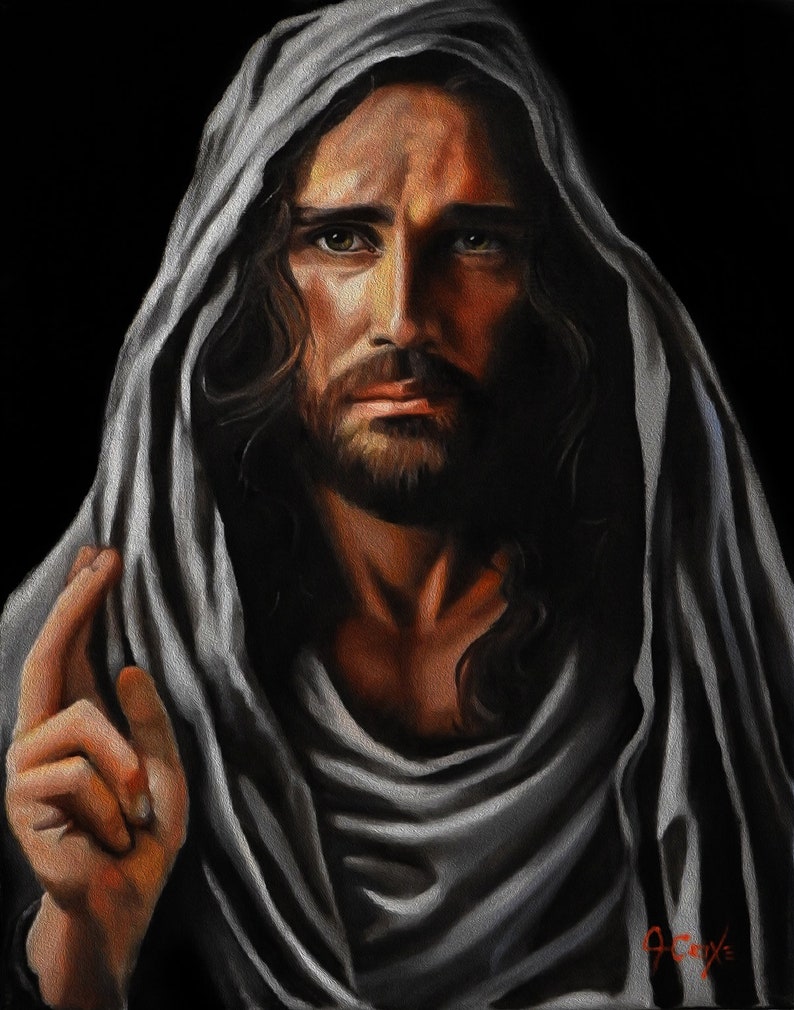 Savator Mundi Jesus Savior of the World. 9x12 and 8x10 PRINT on Canvas ...
