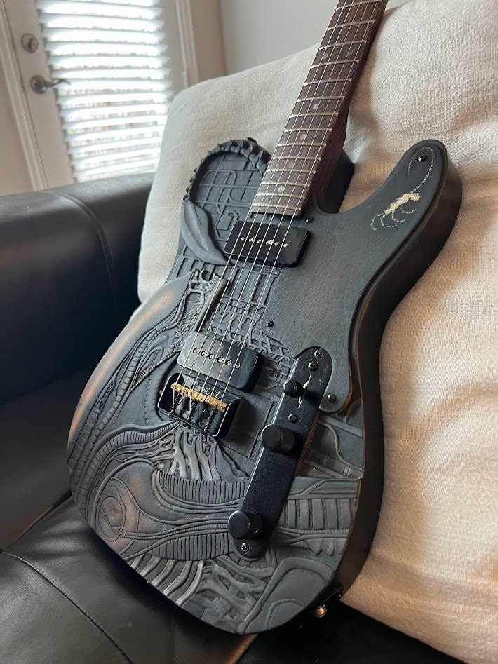 Alien Giger Telecaster Guitar Hand Carved. One of One Xenocaster - Etsy