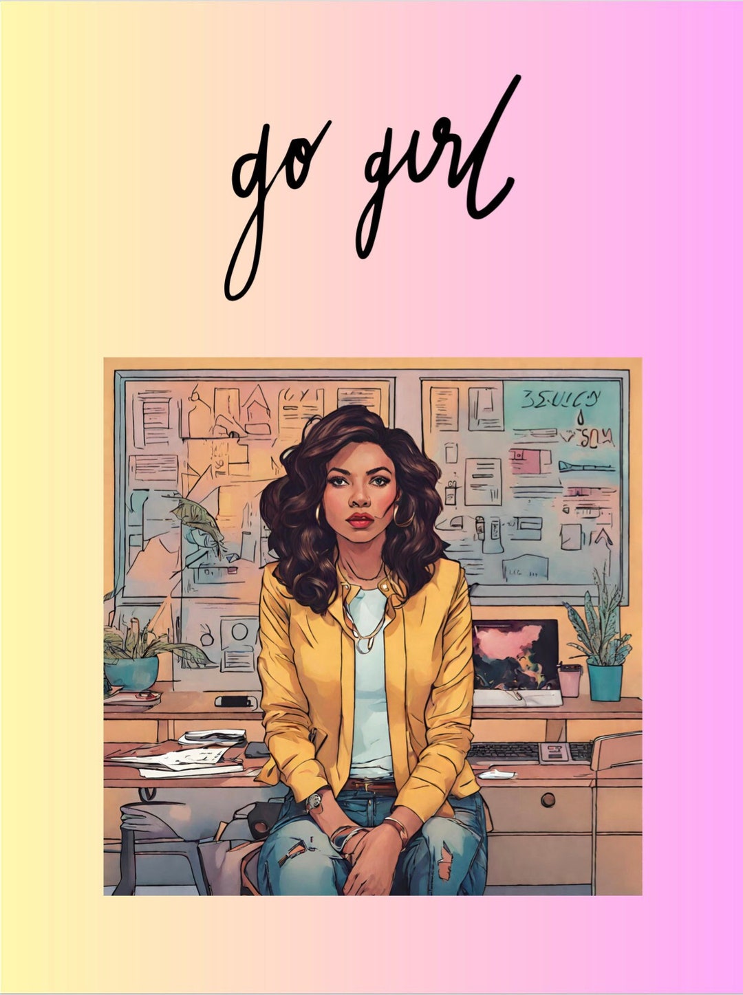 Girl Boss Digital Poster - Etsy