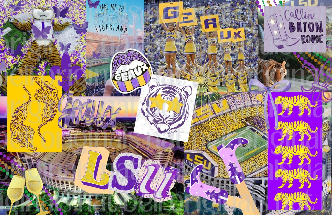 LSU Digital Collage, Desktop Background, College Computer Background ...