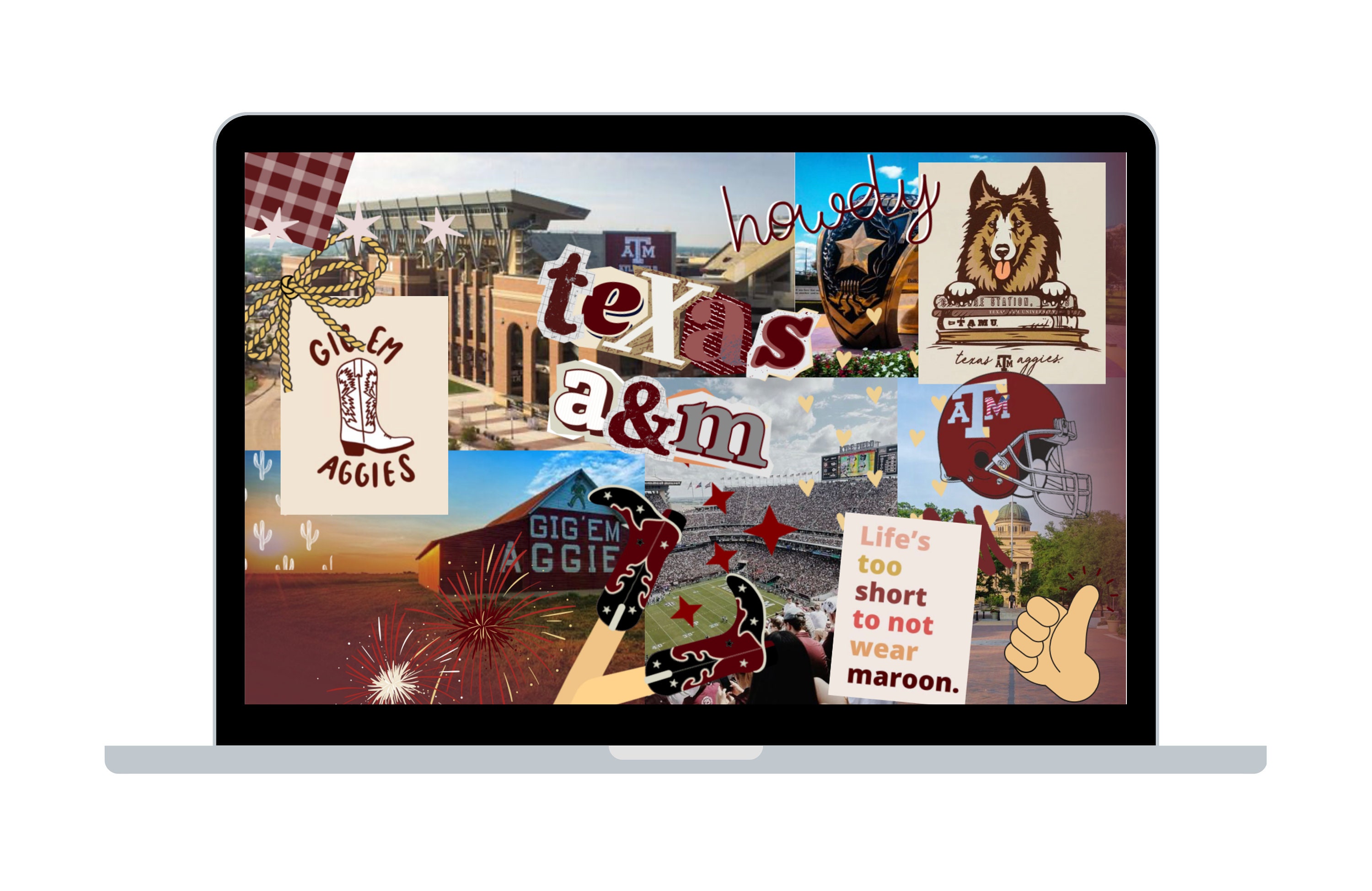 ATM Digital Collage, Desktop Background, College Computer Background ...