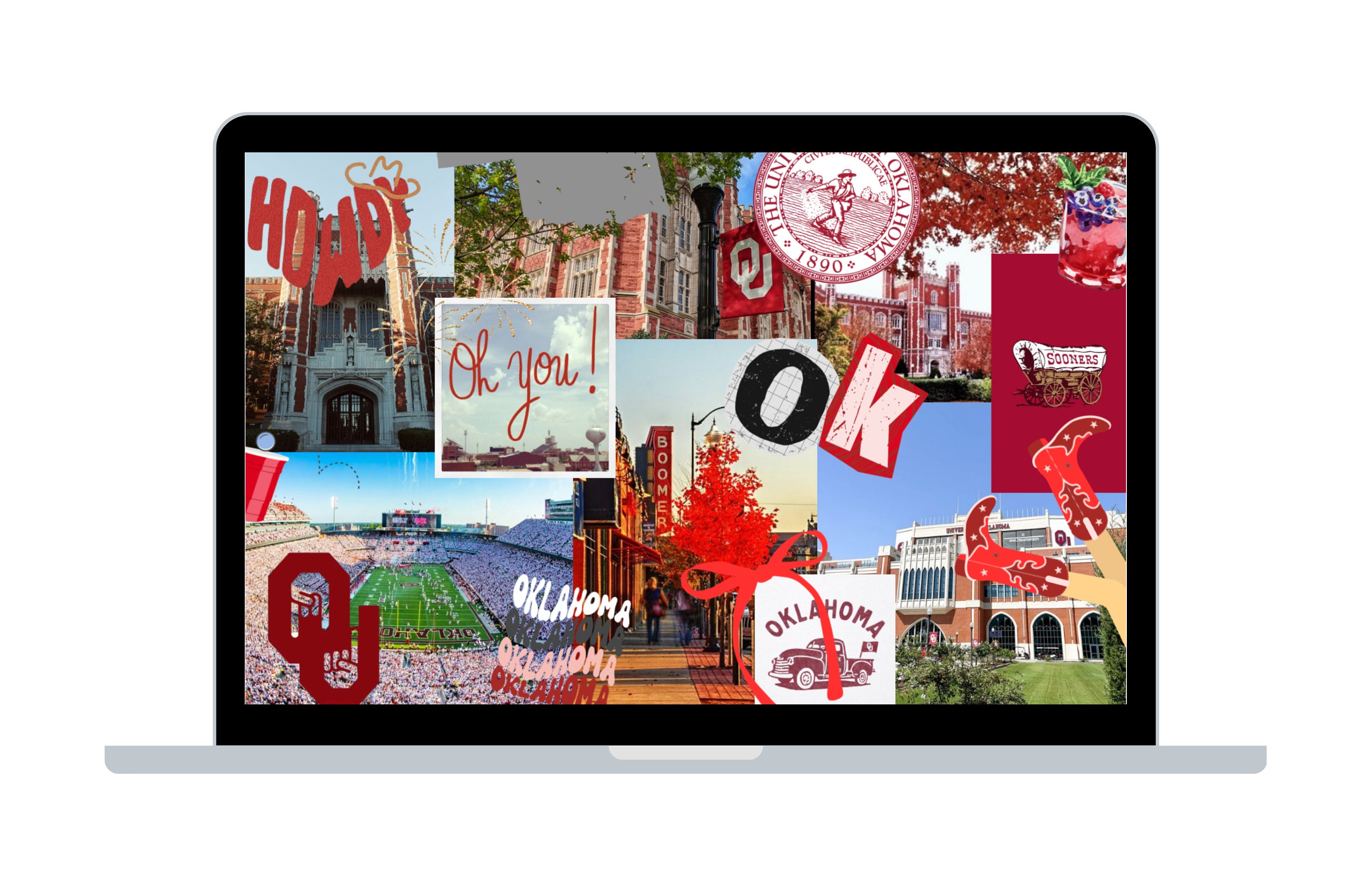 OU Digital Collage, Desktop Background, College Computer Background ...