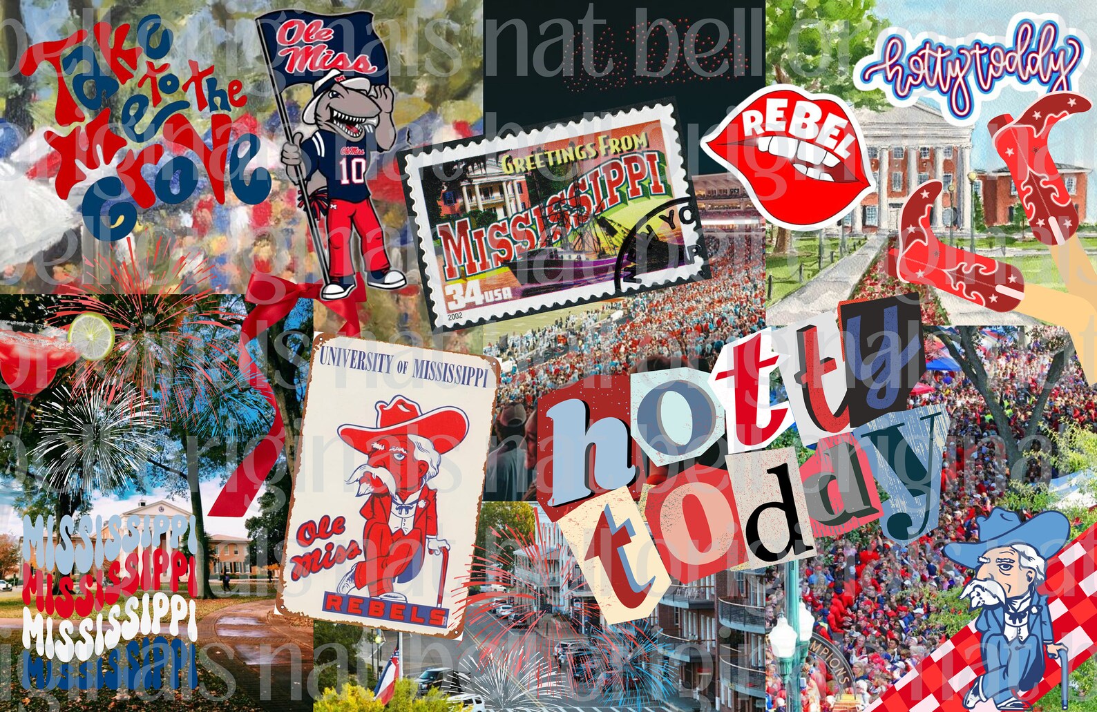Ole Miss Digital Collage, Desktop Background, College Computer ...