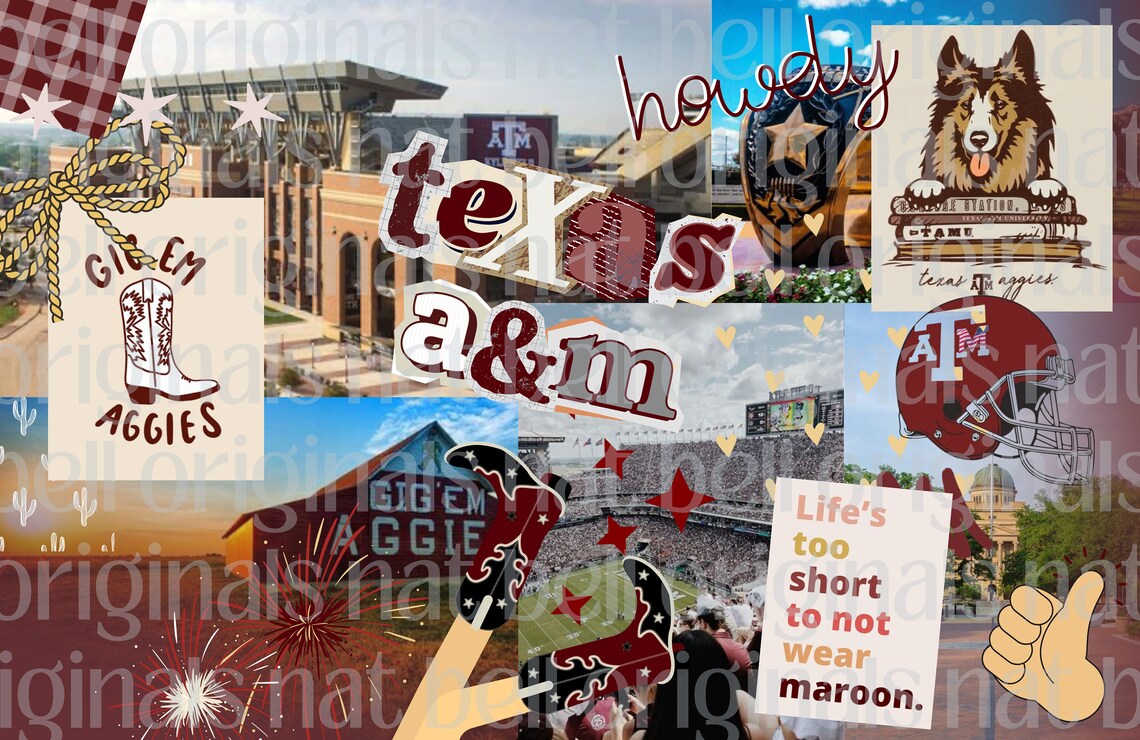 ATM Digital Collage, Desktop Background, College Computer Background ...