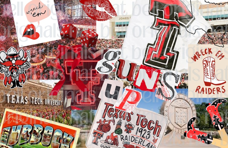 Texas Tech Digital Collage, Desktop Background, College Computer ...