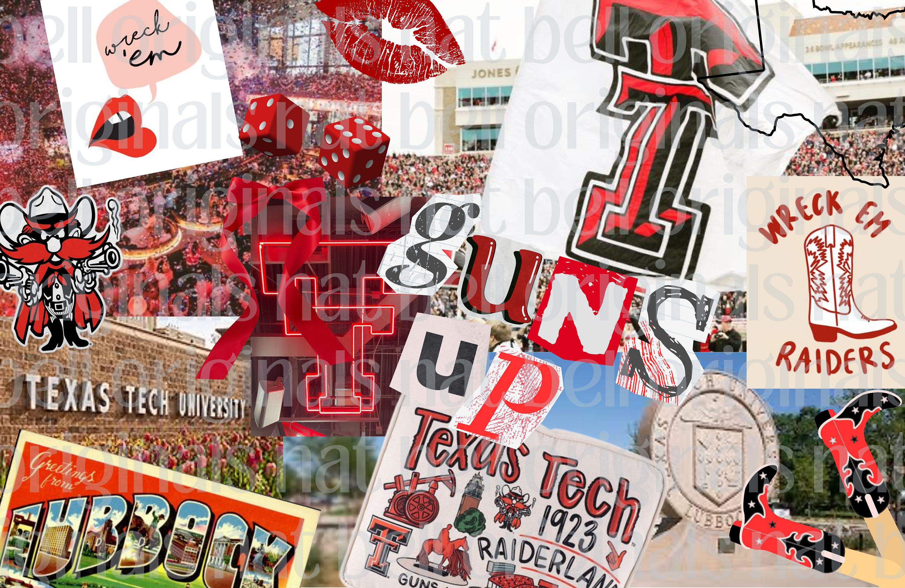 Texas Tech Digital Collage, Desktop Background, College Computer ...