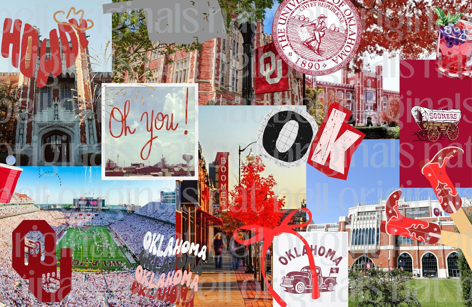 OU Digital Collage, Desktop Background, College Computer Background ...