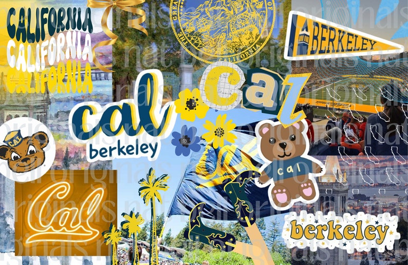 UC Berkley Digital Collage, Desktop Background, College Computer ...