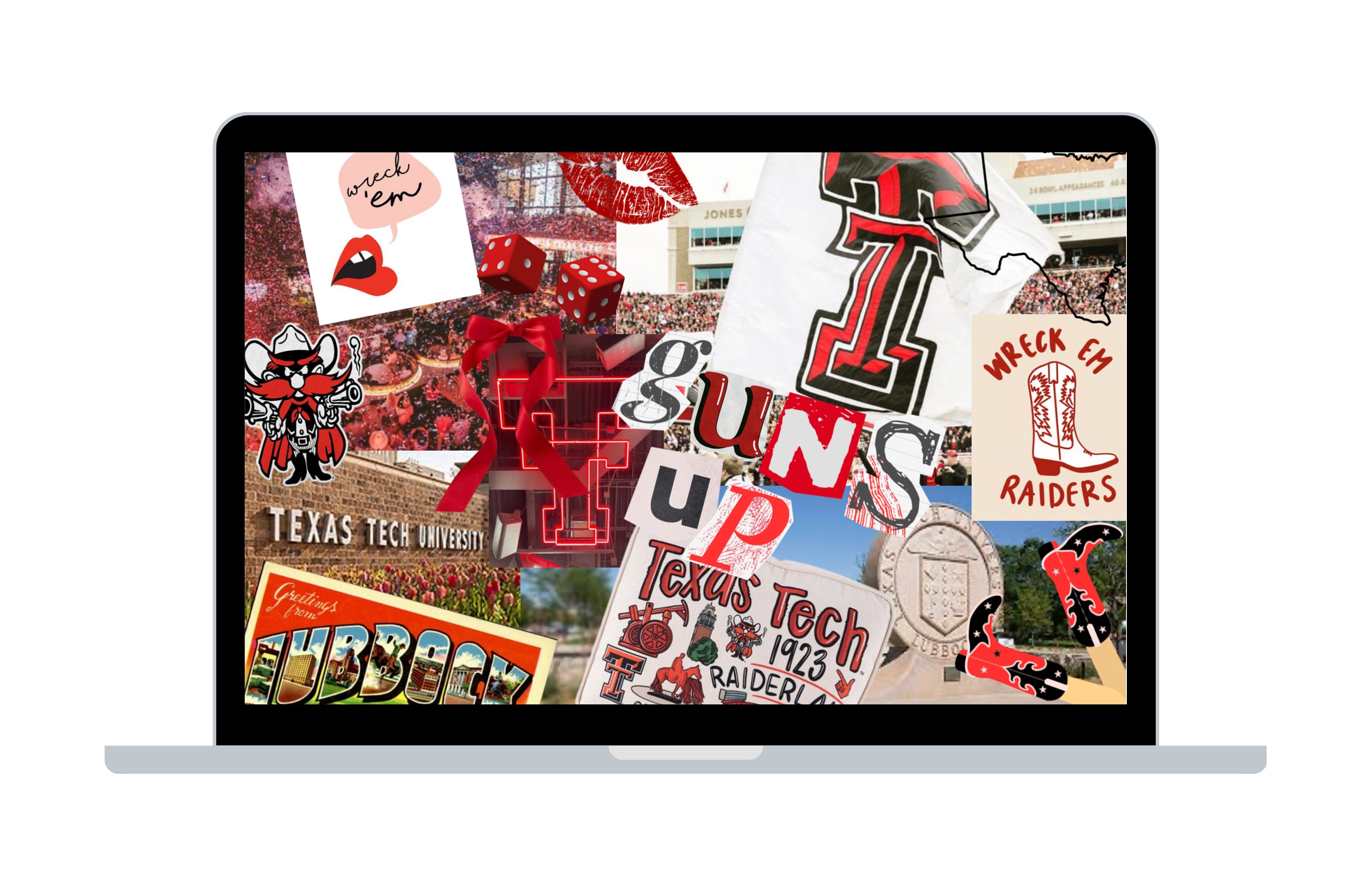 Texas Tech Digital Collage, Desktop Background, College Computer ...