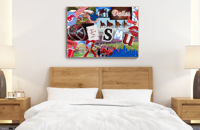 SMU Digital Collage, Desktop Background, College Computer Background - Etsy