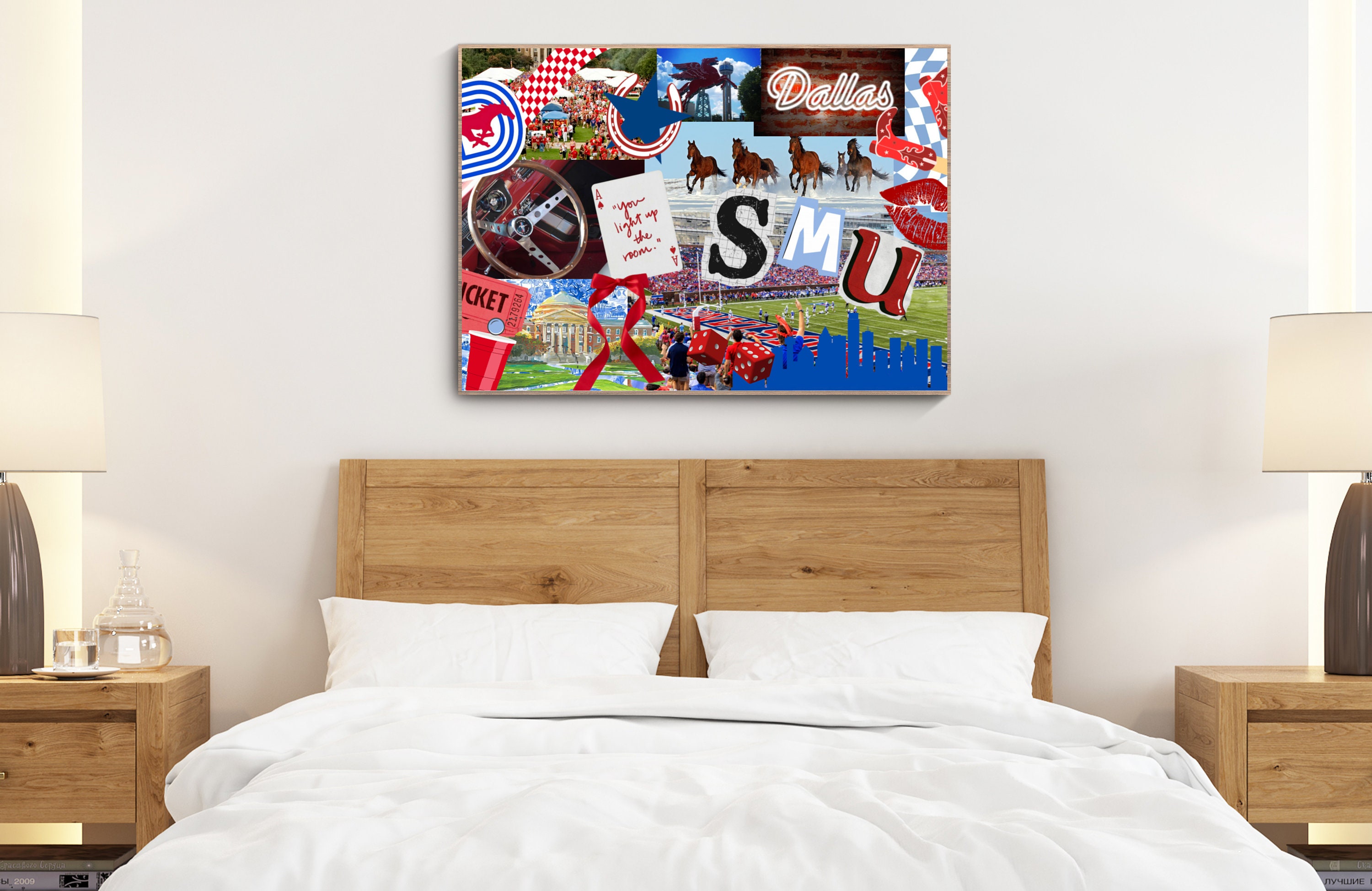 SMU Digital Collage, Desktop Background, College Computer Background - Etsy