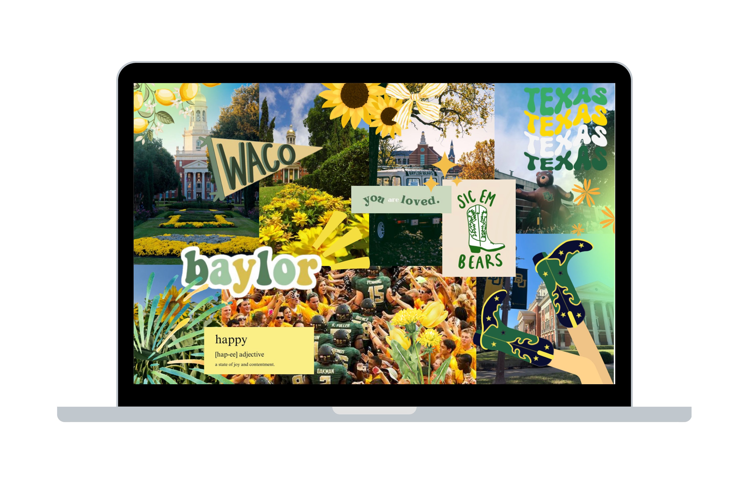 Baylor Digital Collage, Desktop Background, College Computer Background ...