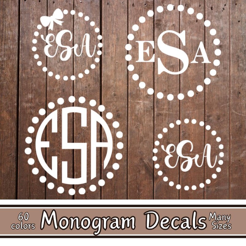 Monogram Car Decal - Etsy