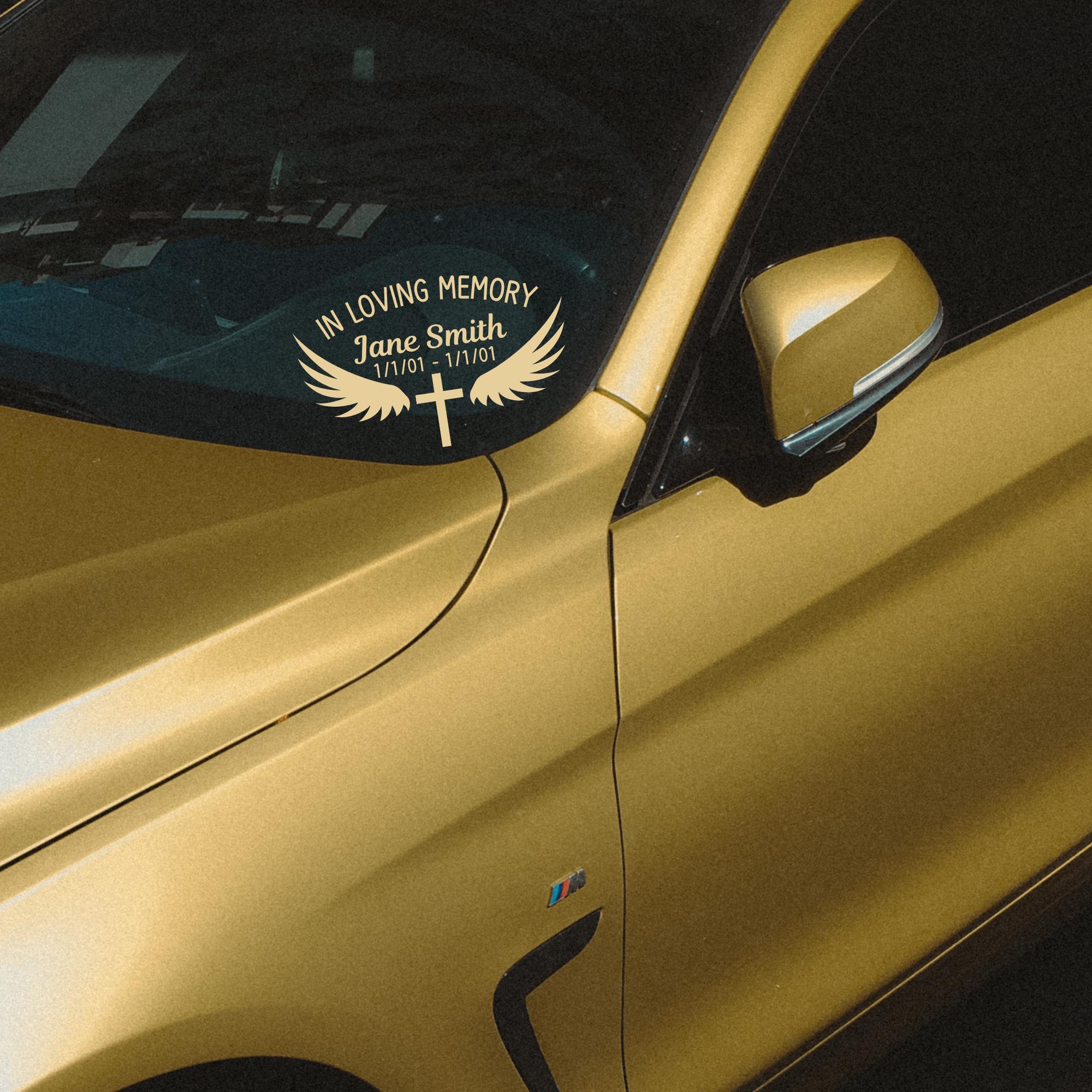 In Loving Memory Vinyl Car Decal Memorial Personalized Car Decal Loving ...