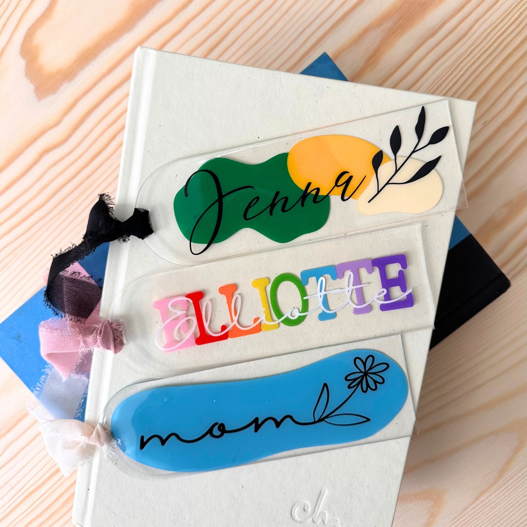 Personalized Name Bookmark Acrylic Bookmark Unique Gift Idea Party ...