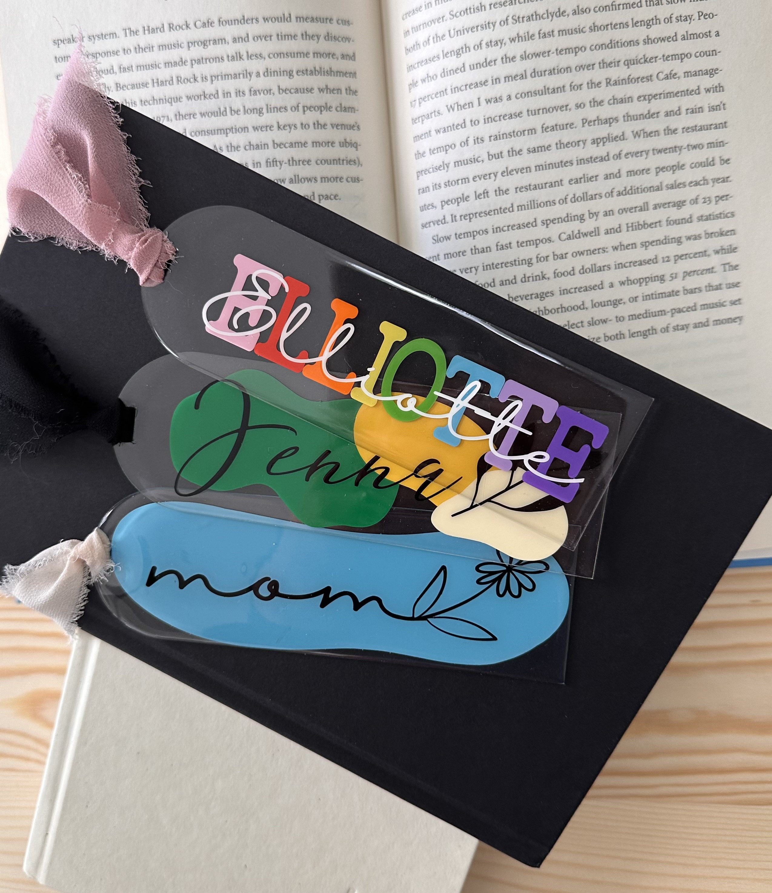 Personalized Name Bookmark Acrylic Bookmark Unique Gift Idea Party ...