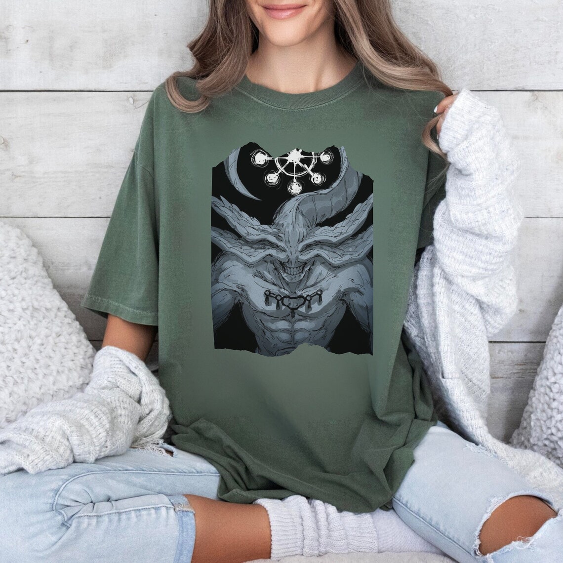 Mahoraga T-shirt, Jujutsu Kaisen Anime Manga Tee - Etsy