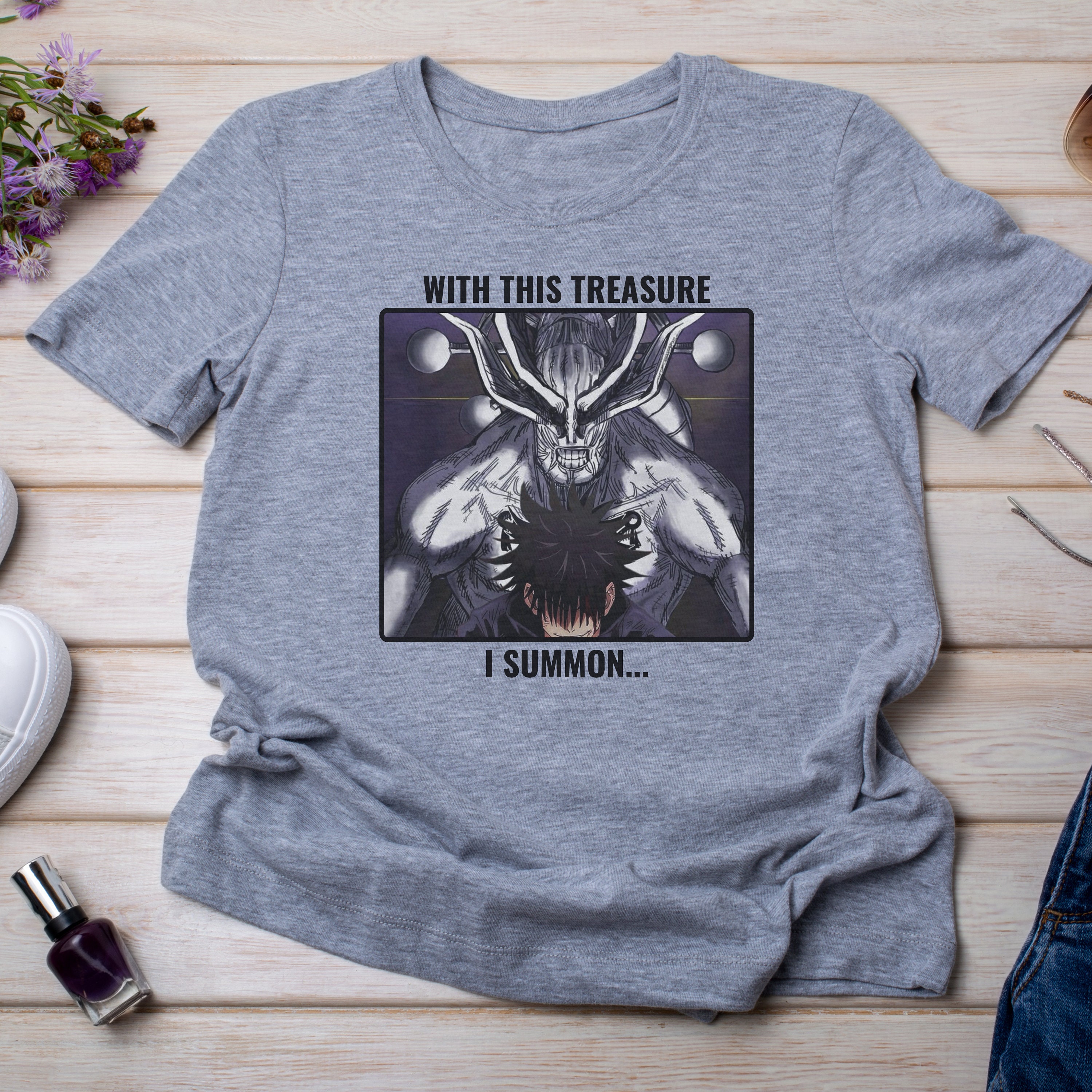 Mahoraga T-shirt, With This Treasure I Summon Shirt, Jujutsu Kaisen T ...