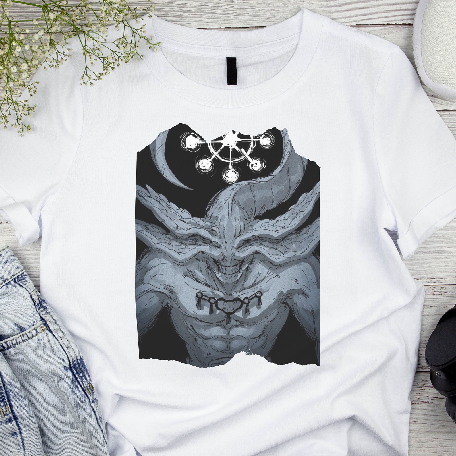 Mahoraga T-shirt, Jujutsu Kaisen Anime Manga Tee - Etsy