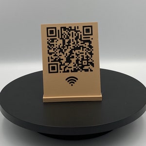 3D Printed Custom QR Code Wifi Sign, Elegant 3d-printed Wifi Qr-code ...