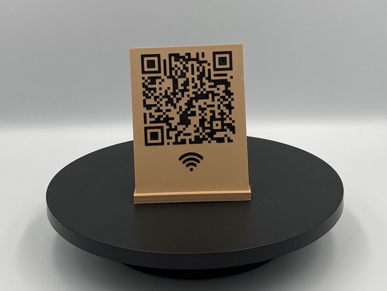 3D Printed Custom QR Code Wifi Sign, Elegant 3d-printed Wifi Qr-code ...