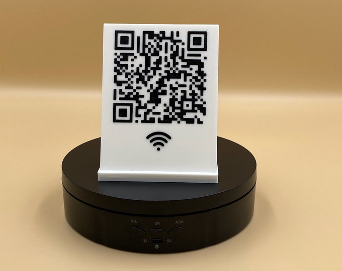 Custom 3D Printed Wi-fi QR Code / QR Code Wi-fi Credentials. Scannable ...